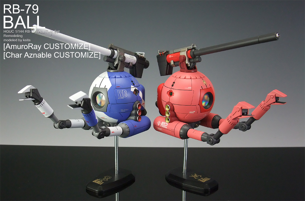 GUNDAM GUY: HGUC 1/144 RB-79 Ball Twin Set - Modeled by Keita