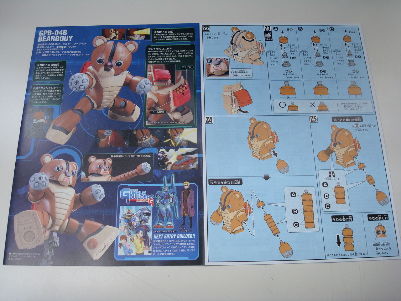 GUNDAM GUY: HG 1/144 GPB-04B Bear Acguy - Runner & Manual Preview