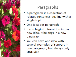 English 111: Communications: Lecture 3: Introduction to Paragraphs