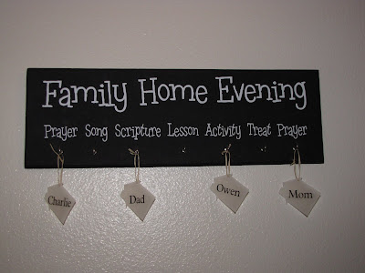 She's Crafty!: Family Home Evening Board