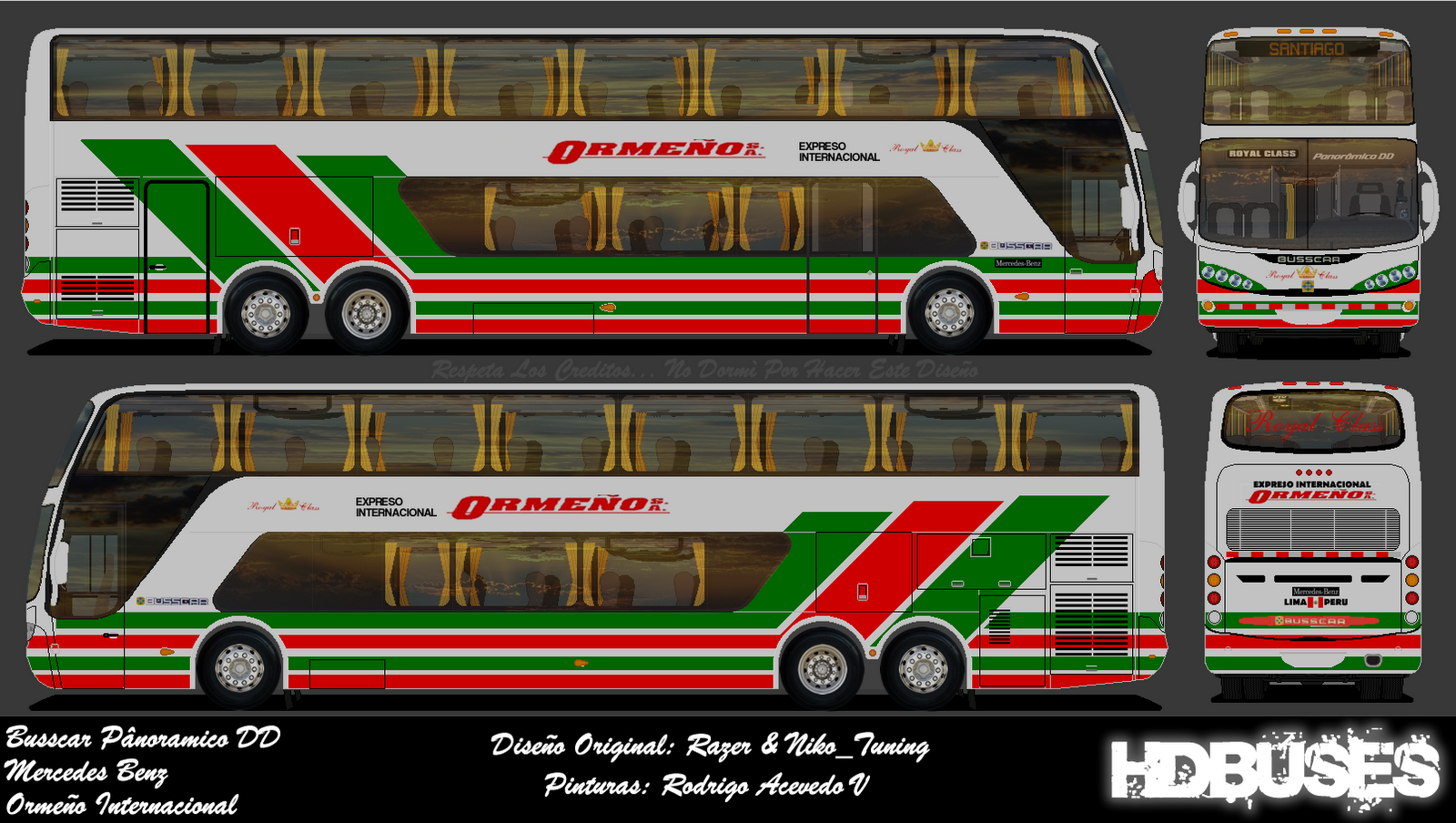 Diseños de Buses: Buses Ormeño Busscar Panoramico DD Mercedes Benz ...