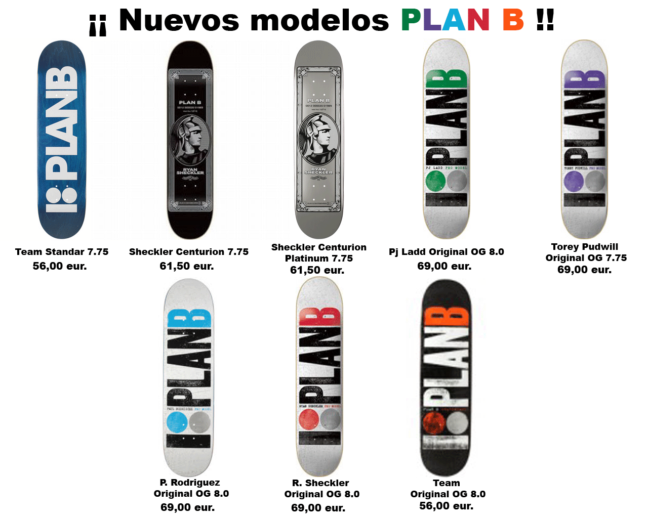 Stance Skateboard Shop: Nuevos modelos de tablas PLAN B en las tiendas ...