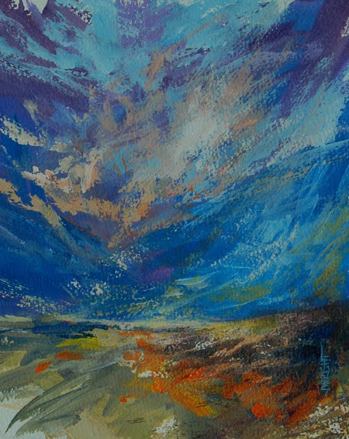 Daily Painters Abstract Gallery: "Foreboding" by Janice Wright