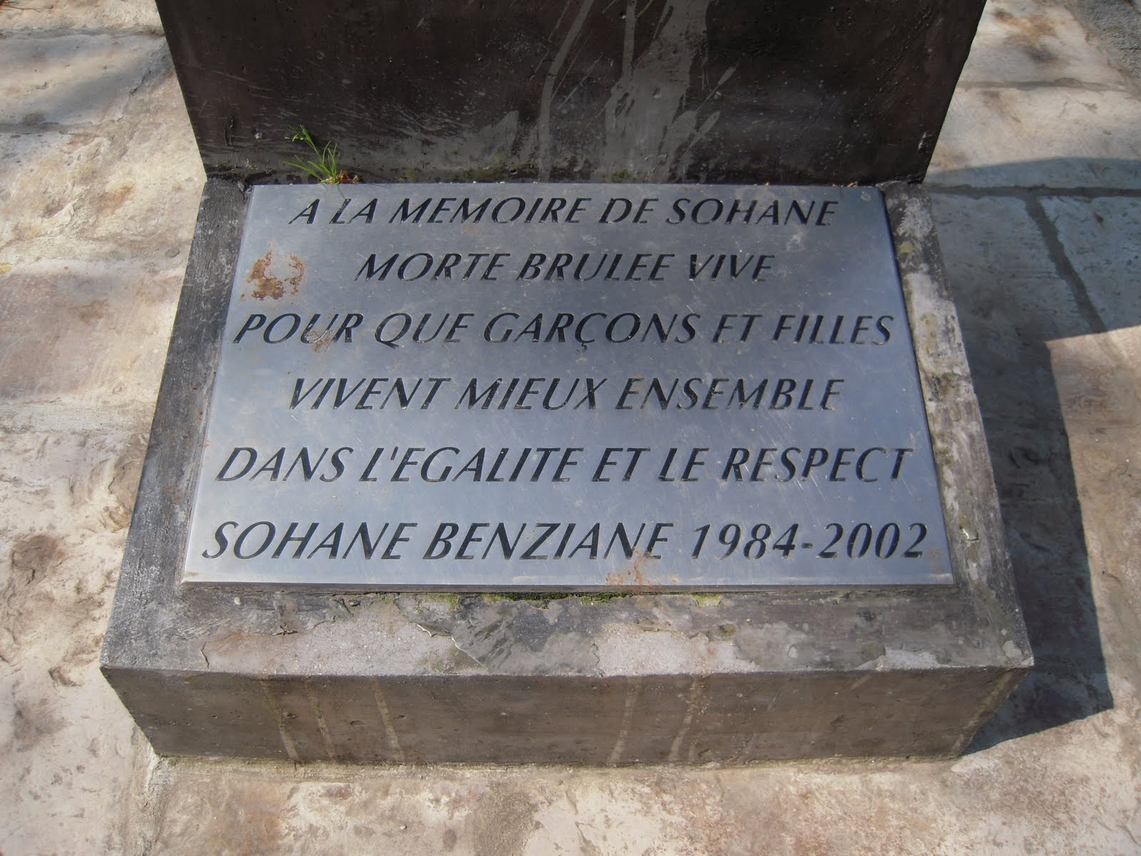 Sarah Braasch's Blog: Sohane's Monument in Cite Balzac