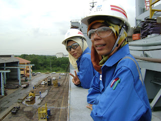 hull construction: Helideck Load Test Bunga Mas Lima