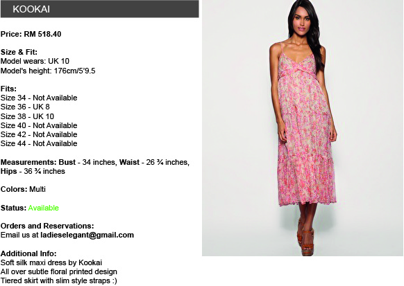 ladies' elegant: Kookai Floral Silk Midi Dress