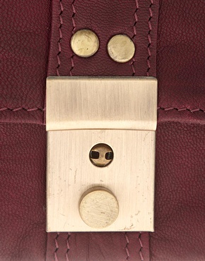 ladies' elegant: ASOS Leather Push Lock Purse Oxblood