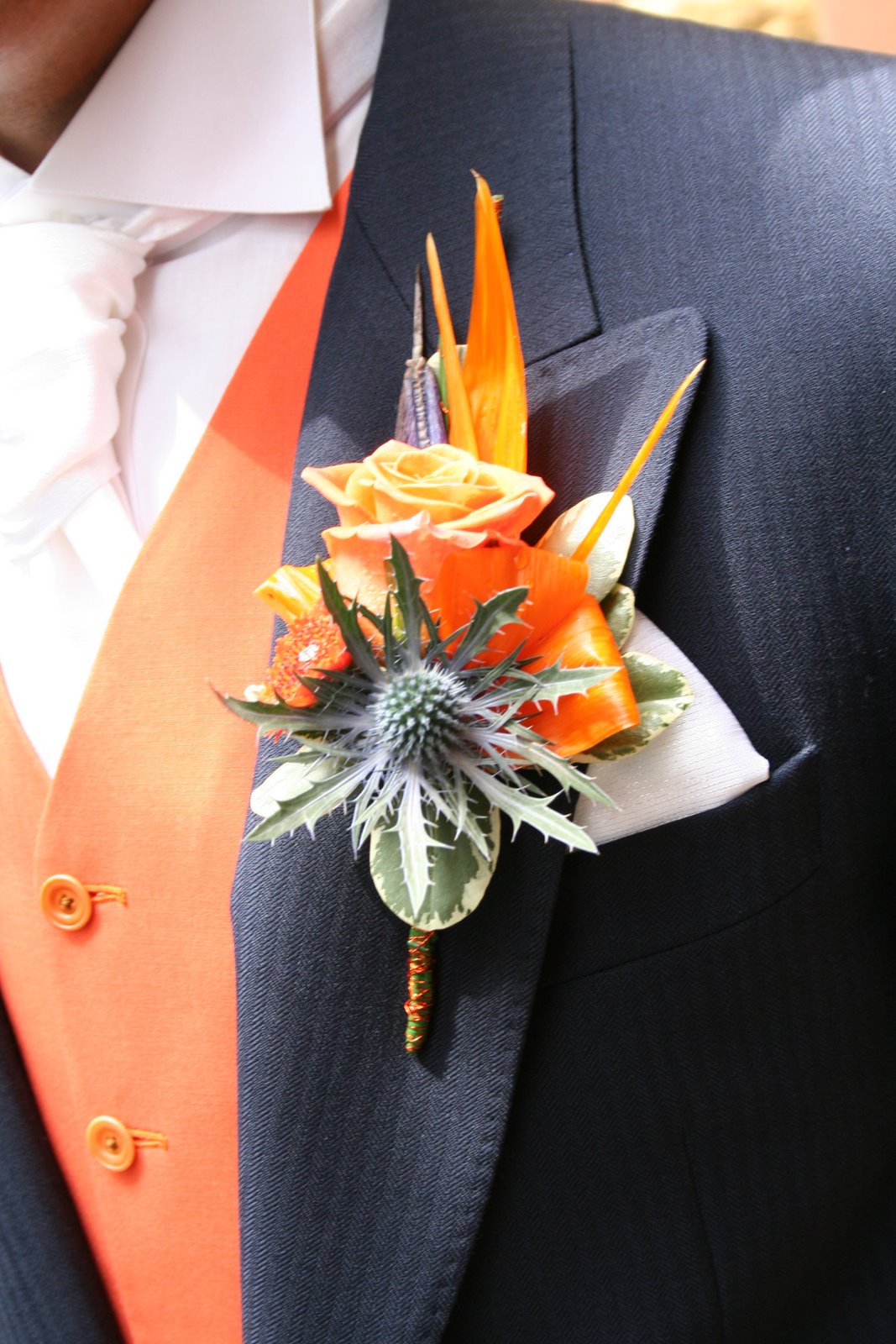 Flower Design Buttonhole & Corsage Blog: Bird of Paradise Buttonhole