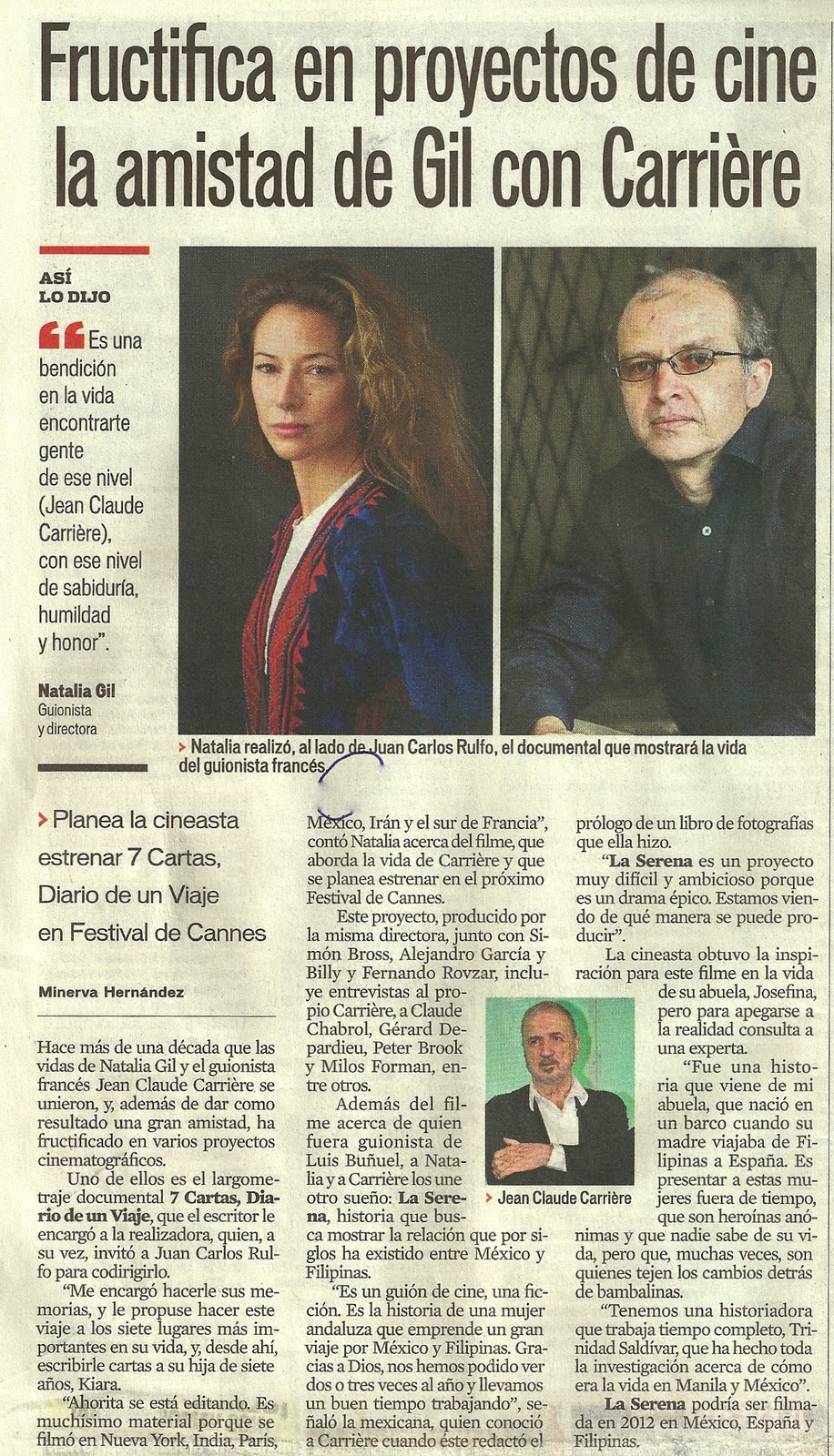 Natalia Gil: Gil con Carriére