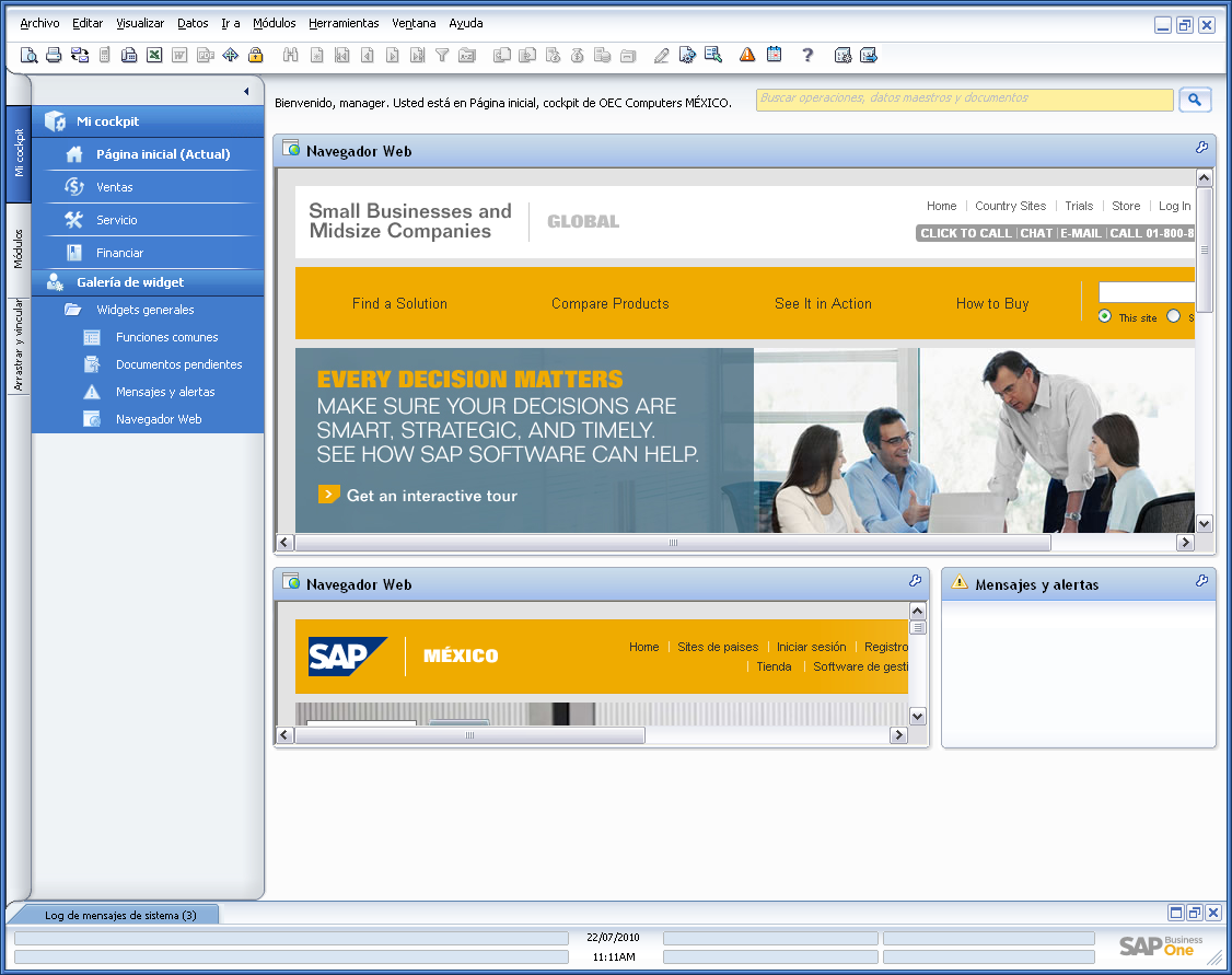 Sap Business One ... To Go: SAP BO. SAP Business One. Cockpit Parte I