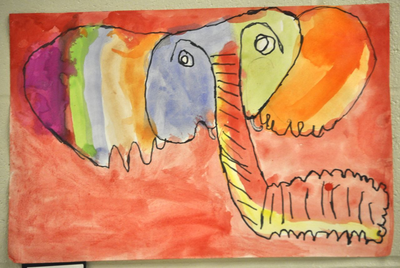 This Little Class of Mine: Easy Elephant painting for Kinders