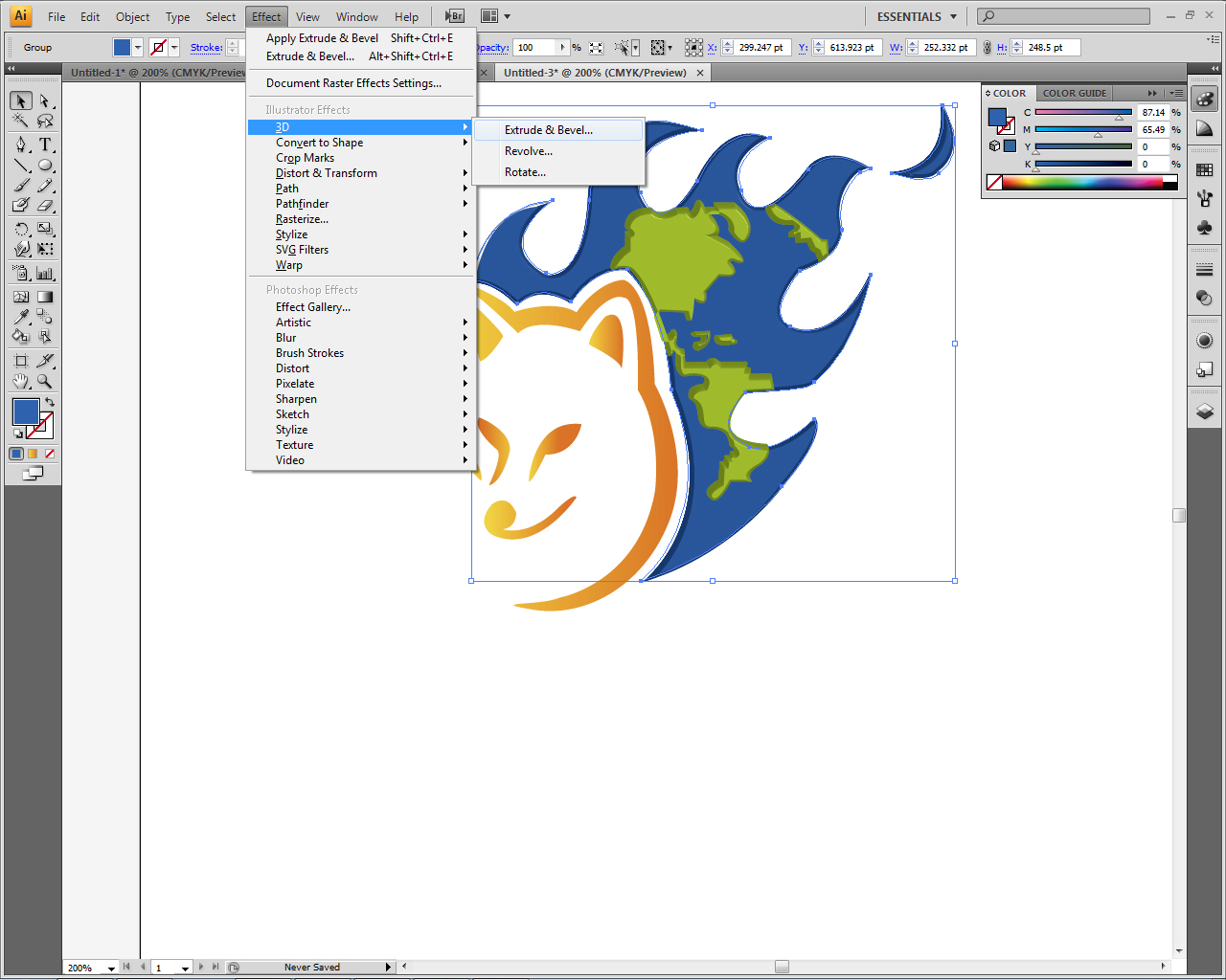 Computer Graphic 1: The Step How I Redesign Mozilla Firefox Logo