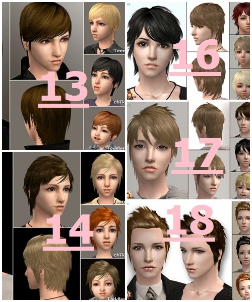 MoAndMoc.blogspot.com: Sims 2-Male- Hair