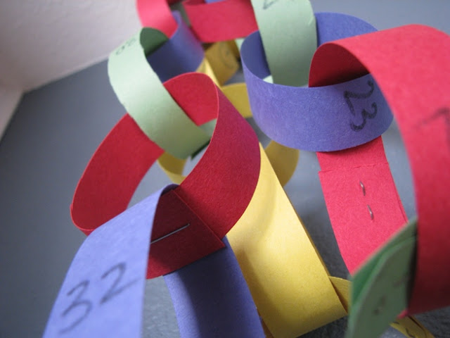 make happy: birthday countdown paper chain