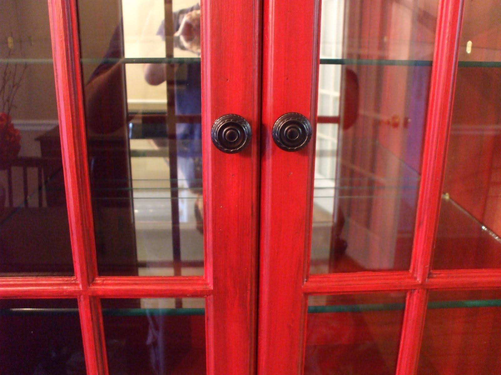 old wood, new paint: TALL RED HUTCH