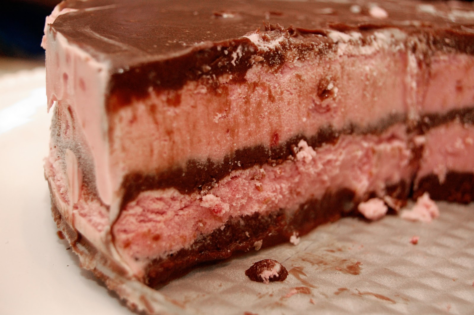 Raspberry Truffle Ice Cream Torte