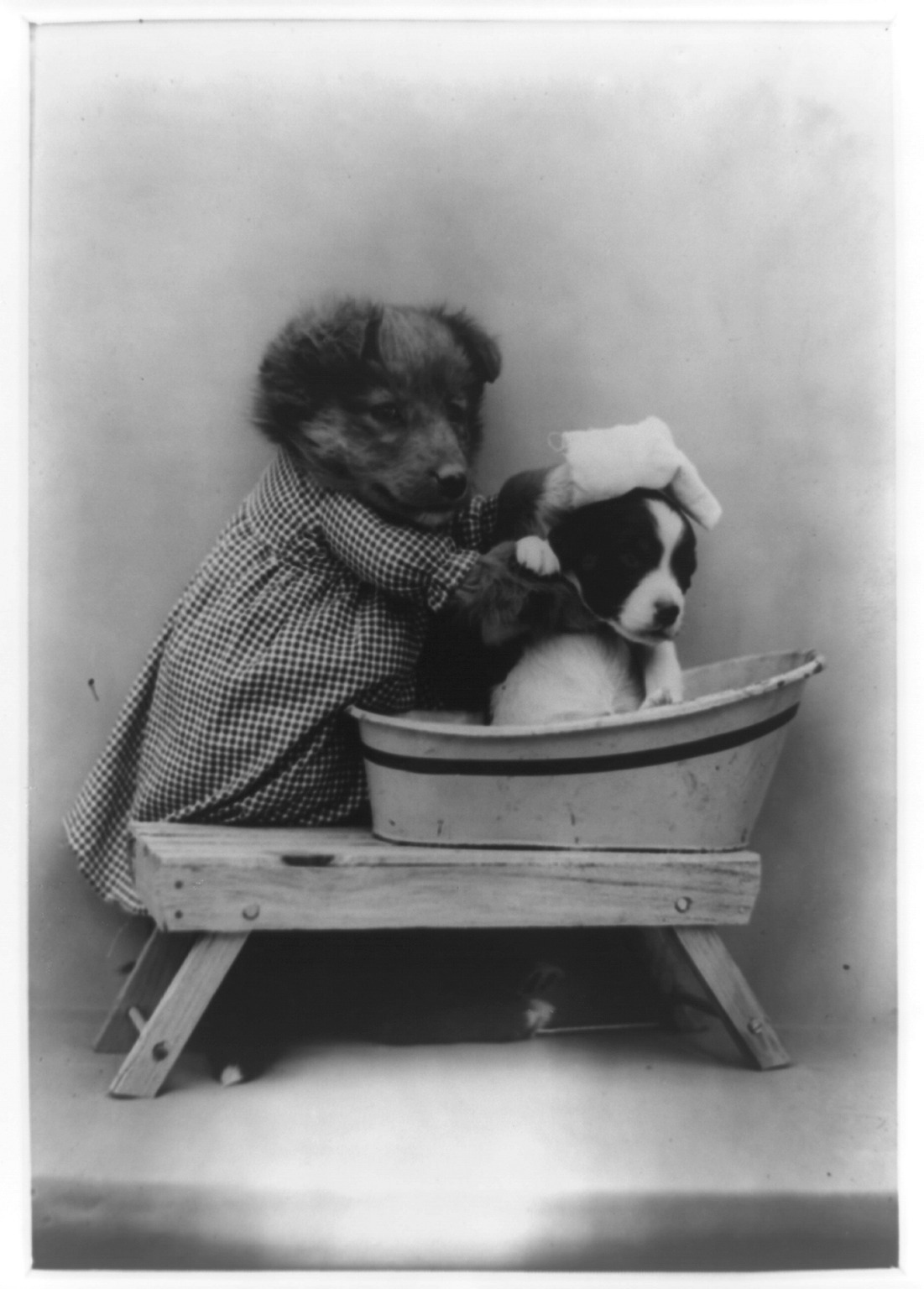 Vintage Ephemera: Photograph, "The bath," 1914