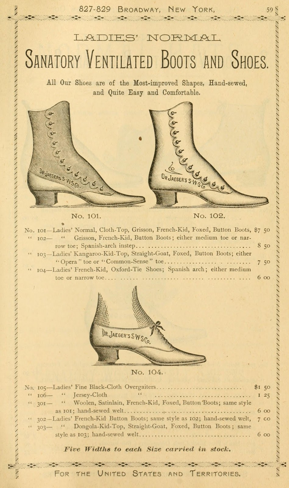 Vintage Ephemera: Advertisement, boots and shoes, 1891
