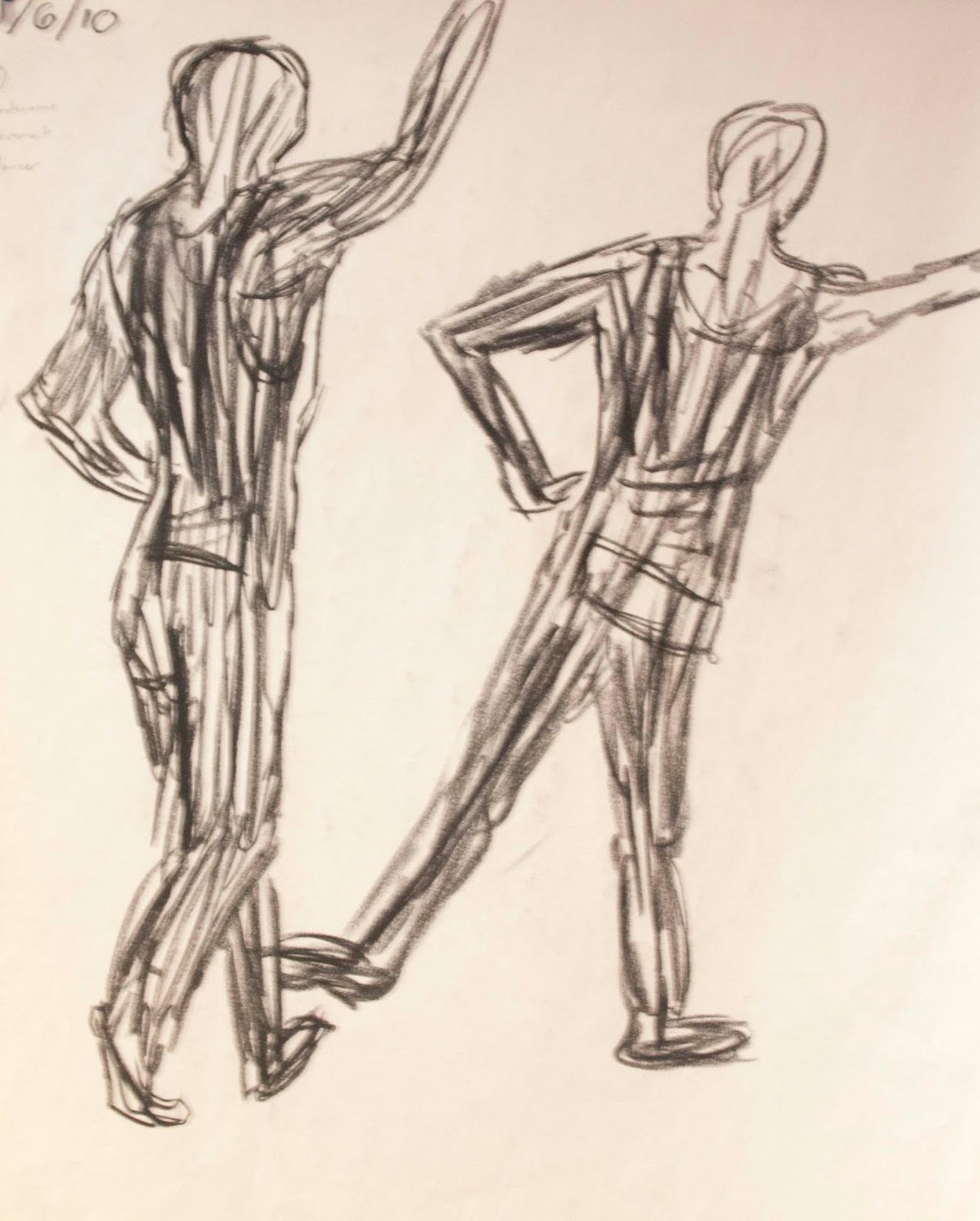 Sam Meisner's Life Drawing submissions: Continuous Movement Drawings