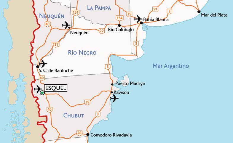 Me gusta la Argentina: Mapa de Esquel