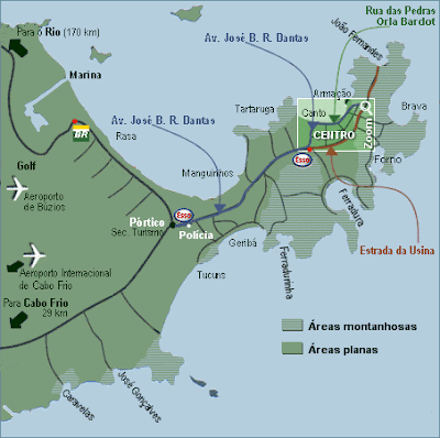 Playas de Brasil: Mapa de Buzios