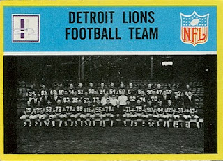1967 Football Cards: Detroit Lions