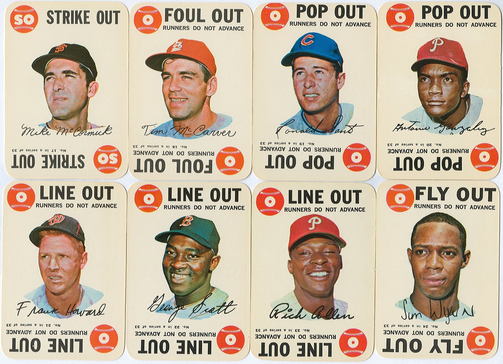 1968 Topps Baseball: Playing Card Inserts