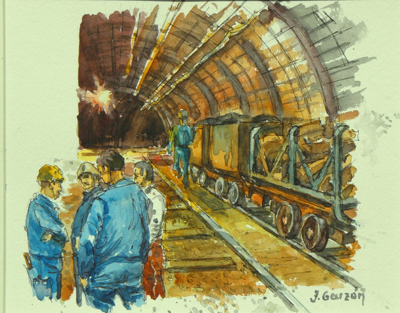 Pintura de Jesús Garzón: Minería