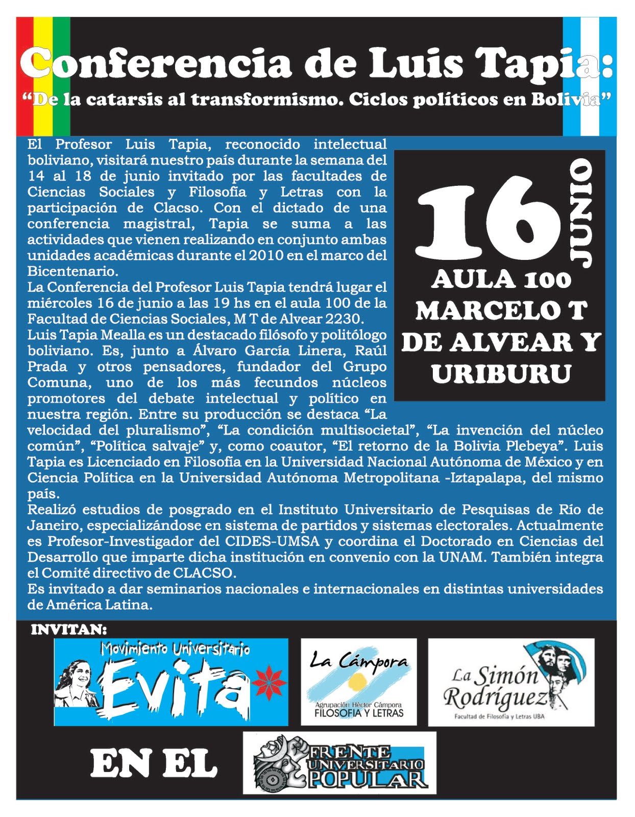 Blog de la Cátedra Libre Simón Bolívar // FSoc UBA: Conferencia de Luis ...