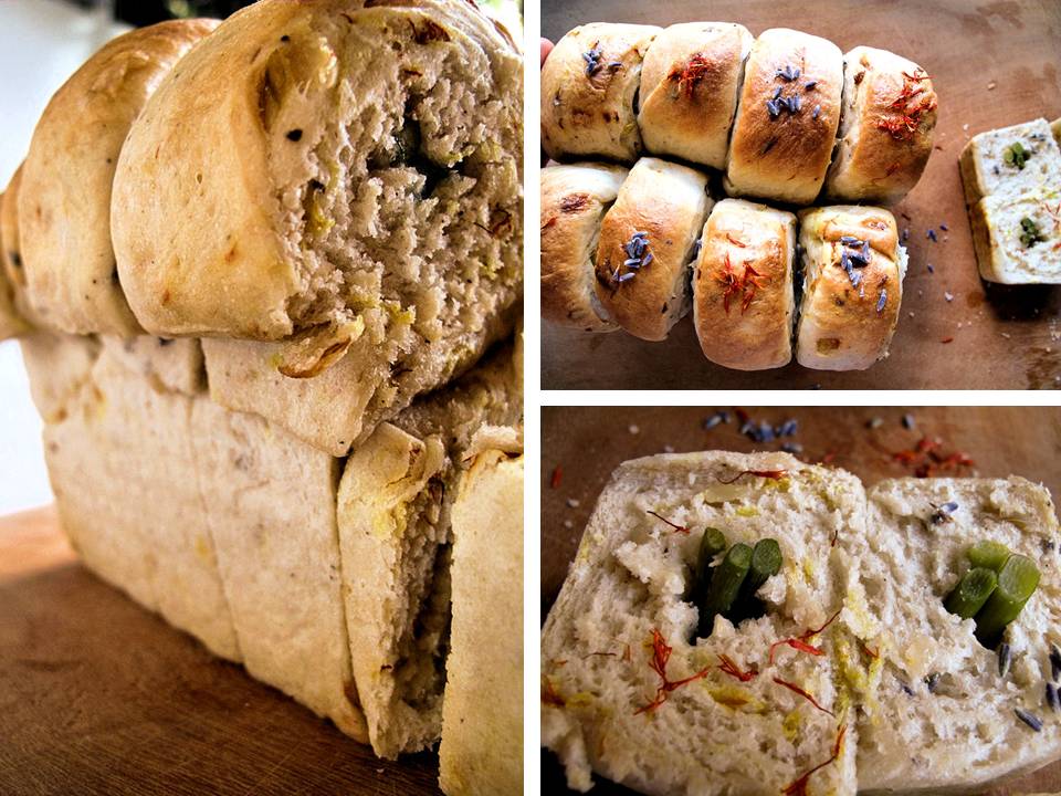 Foodiva's Kitchen: Safflower and Lavender Savory Loaf
