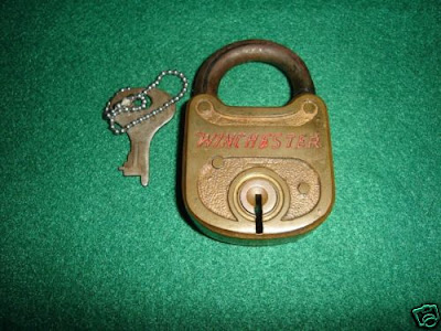 RestraintsBlog: 1920s WINCHESTER BRASS PADLOCK/LOCK-W/KEY-RARE MODEL