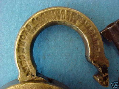 RestraintsBlog: OLD BRASS 1882 "AMES SWORD" PADLOCK W/ KEY. "S.P. CO."