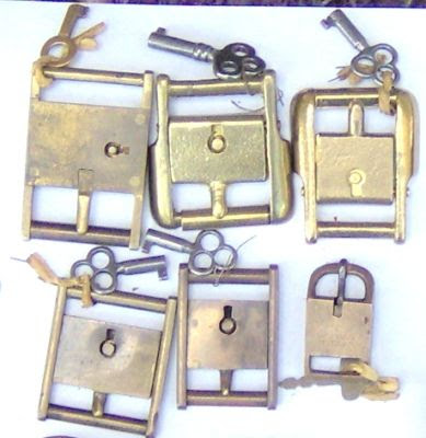 RestraintsBlog: Assorted Locking Antique Buckles