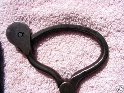 RestraintsBlog: ANTIQUE ADAMS IRON HANDCUFFS WITH KEY STAMPED 1862