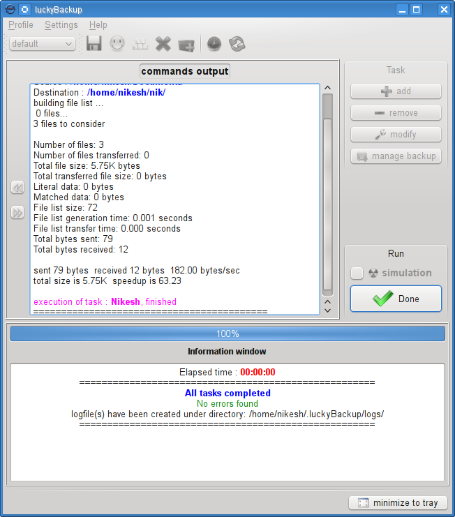 tutorial 9ku: - Powerful, Fast and Reliable Backup & Sync tool - luckyBackup