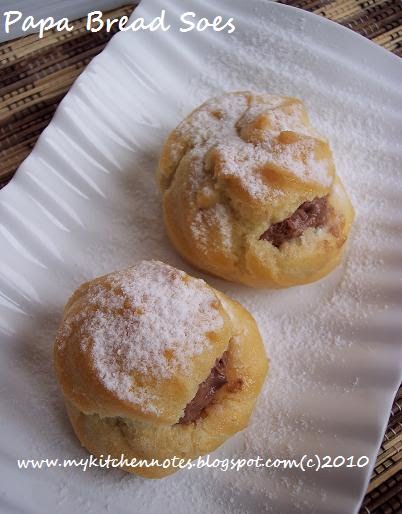 my kitchen notes: Soes Jepang (ala Bread Papa's Cream Puff)