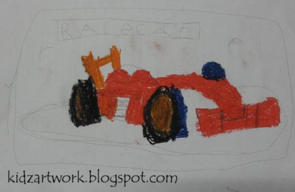 Junior Artists: Drawing 3D race cars from youtube