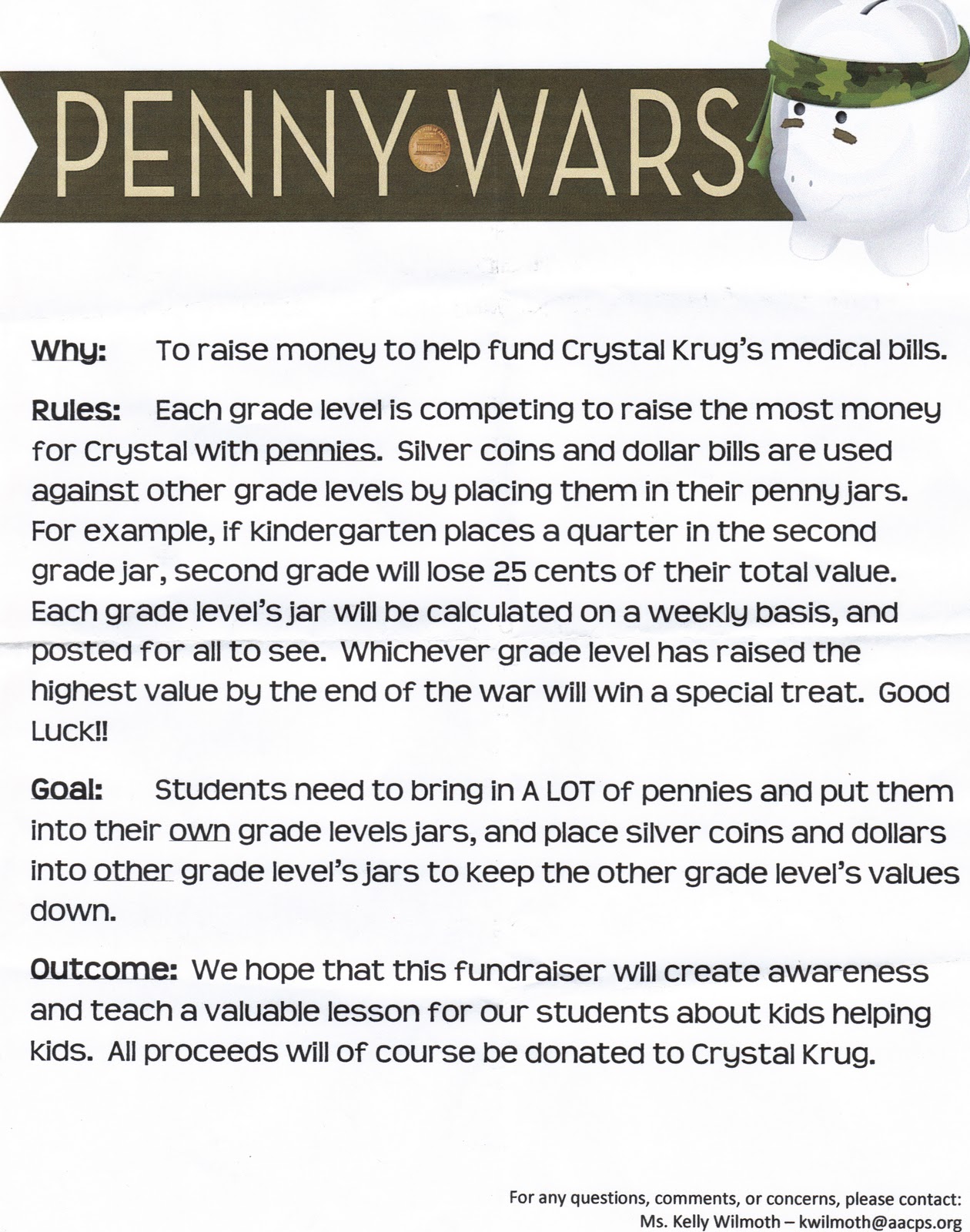 Crystal Fundraiser: Penny Wars at Brock Bridge Elementary Crystal Fundraiser: Penny Wars at Brock Bridge Elementary