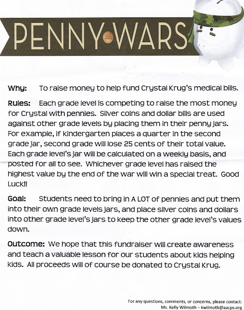 Crystal Fundraiser: Penny Wars at Brock Bridge Elementary