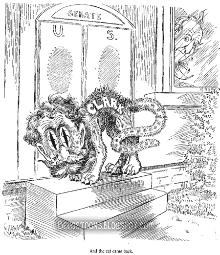 Berge's Cartoon Blog: R.C. Bowman's 1900 Cartoons: Sen. William A. Clark