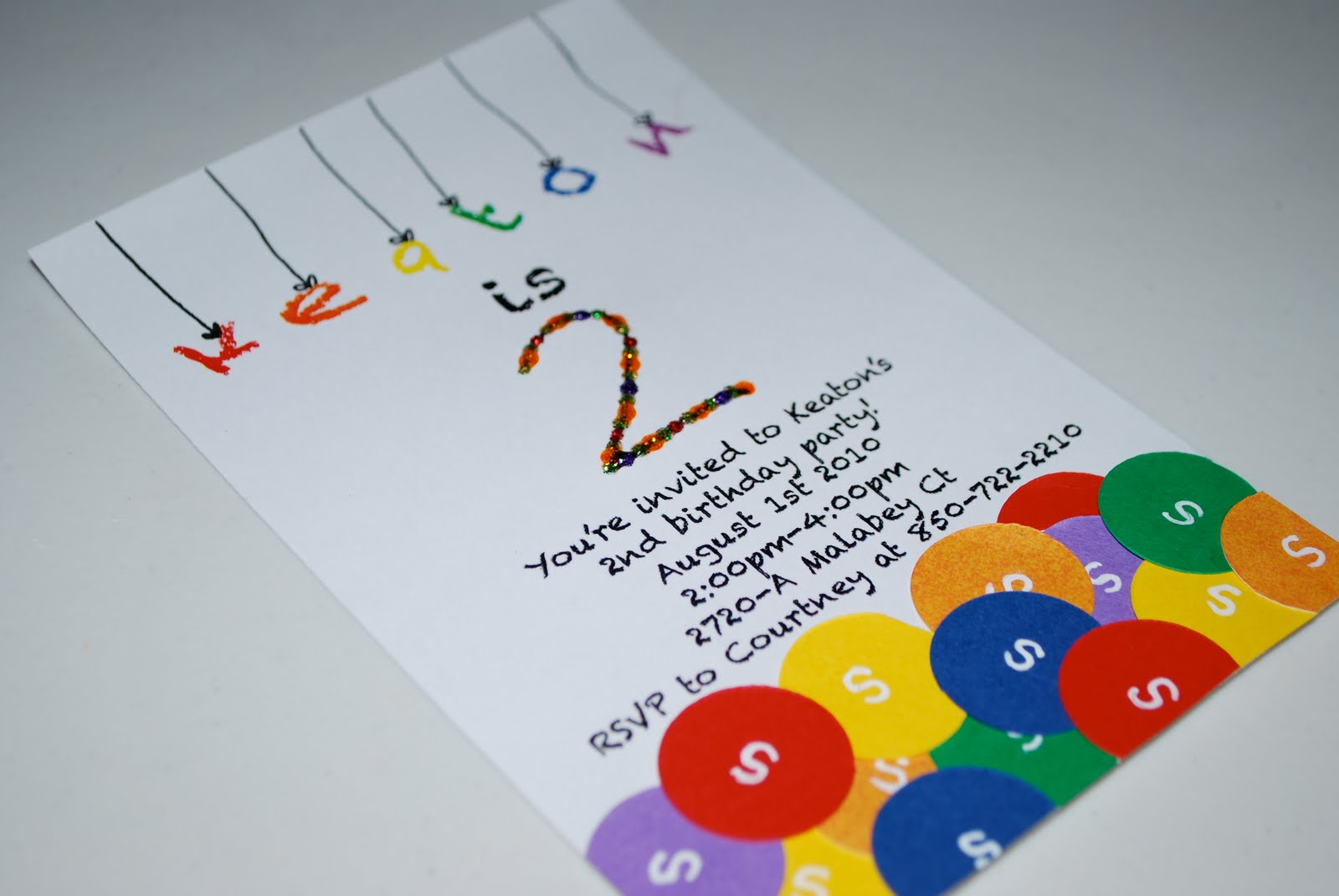 Duvy's Designs: Skittles Invitations!