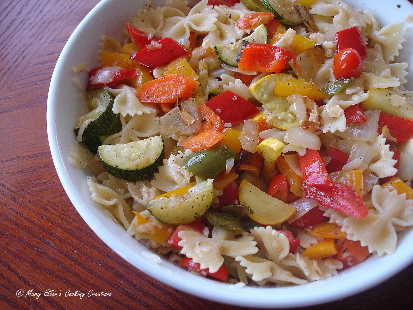 Mary Ellen's Cooking Creations: Roasted Vegetable Pasta Primavera