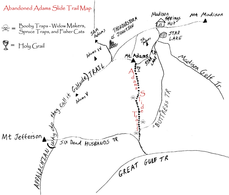 Hiking in the White Mountains: Abandoned Adams Slide Trail
