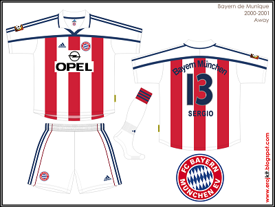 Kit Design, by eroj: 2000-2001 Bayern de Munique (Home e Away)