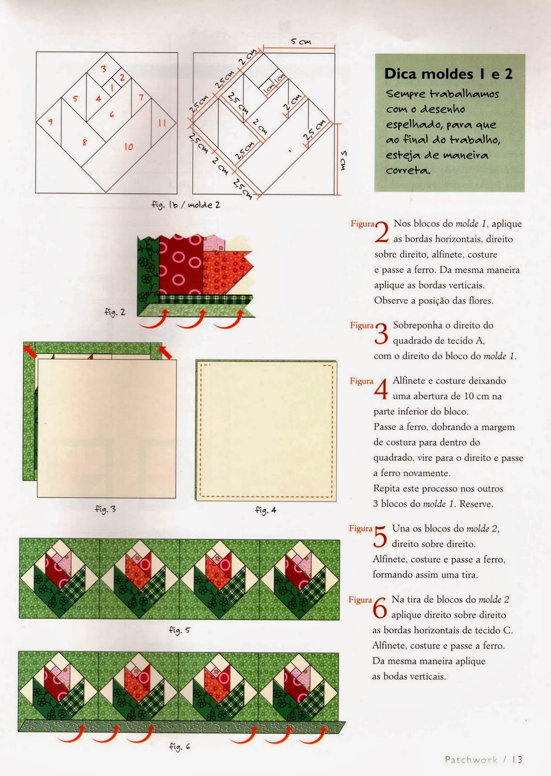 Confraria do Patchwork - Projetos: Painel com bolsos