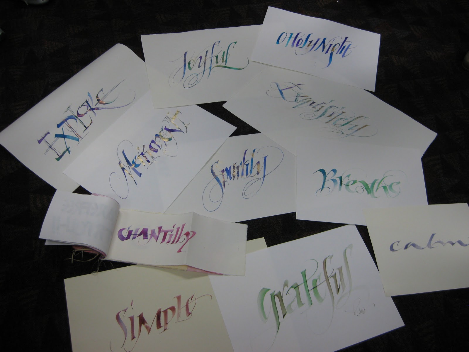 Michiana Calligraphy Guild: Photos from Carrie Imai Workshop