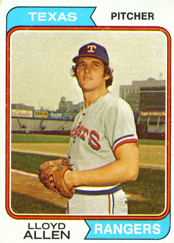 Texas Rangers Cards: 1974 Topps - Lloyd Allen.