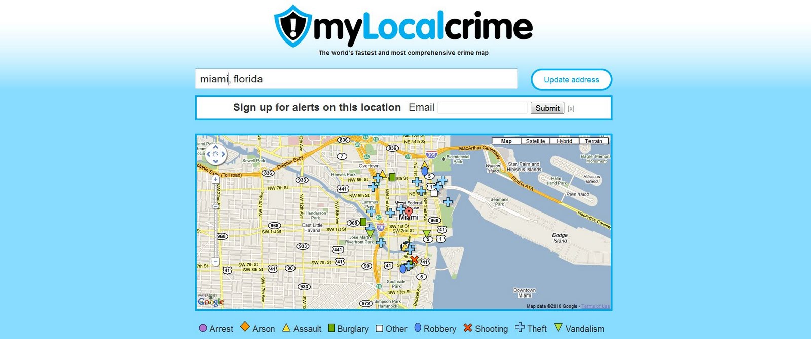 Crime Maps Around the World: Miami Florida Crime Map