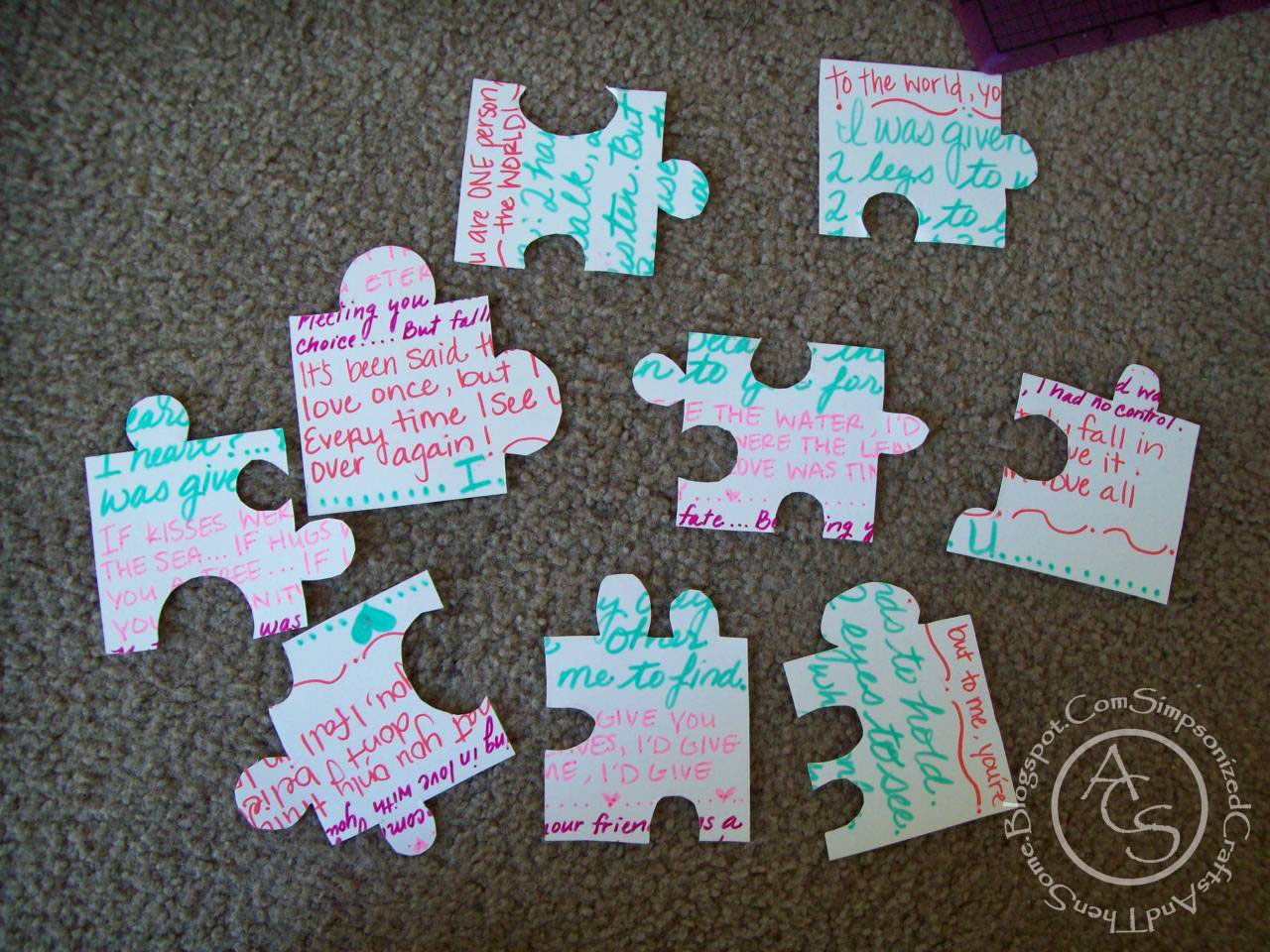 SIMPSONIZED CRAFTS: How to: Message Puzzle in Balloon Bouquet