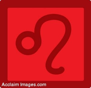 Red Leo Symbol Zodiac Sign